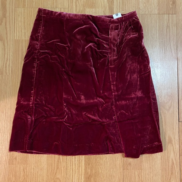 Anthropologie | Skirts | Raspberry Velvet Skirt | Poshmark